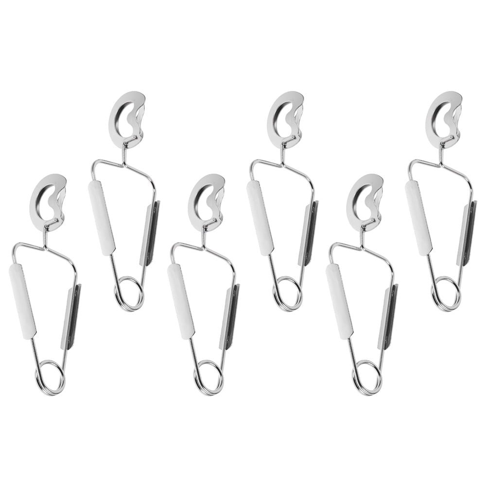 MLINS Stainless Steel Tongs for Kitchen Use Silver 6pcs Anti-scald ...