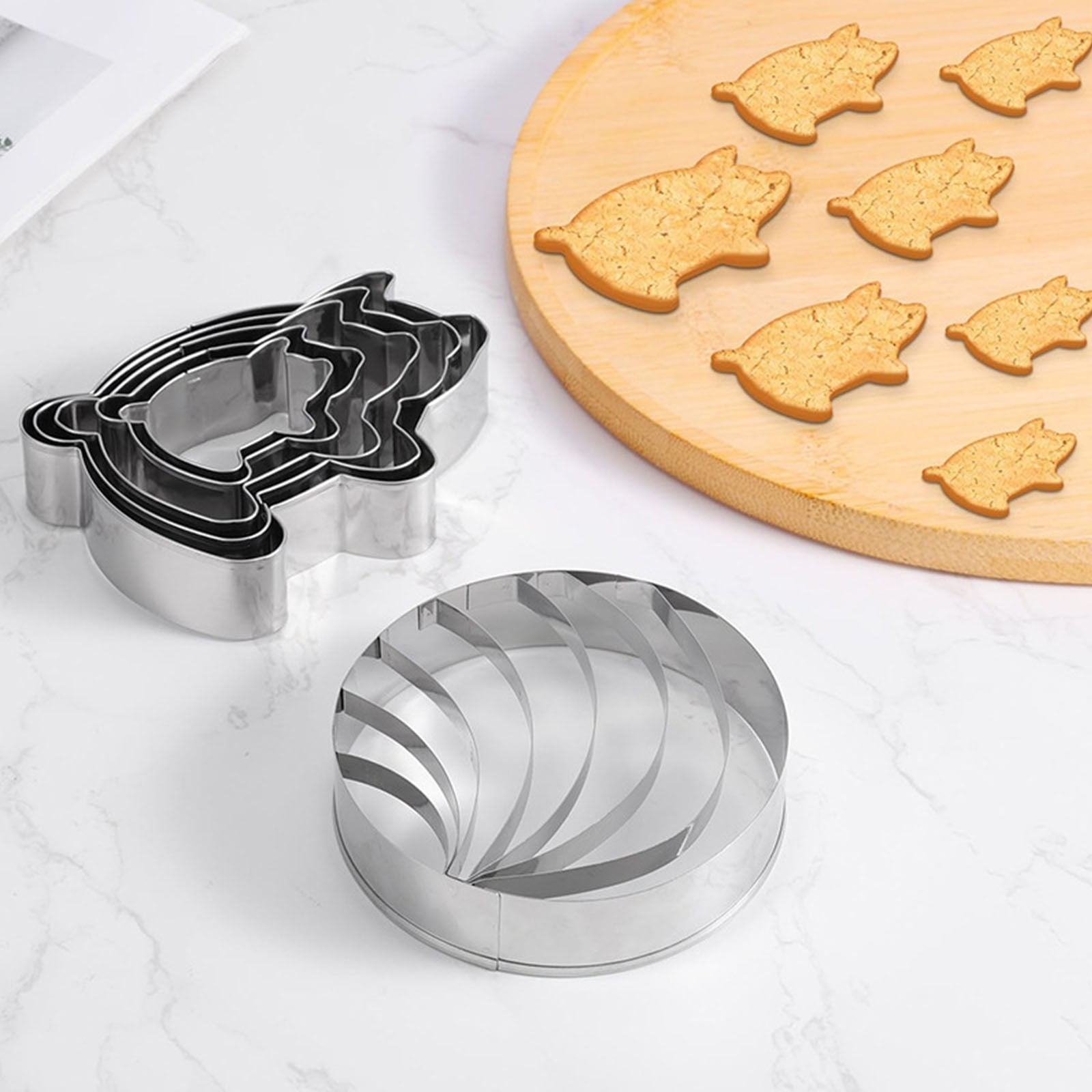 6 Pcs Concha Cutter Mexican Bread Stamp, Small Mexican Bread Mold Two ...
