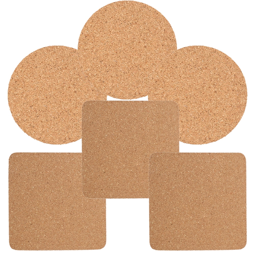 6Pcs Cork Cup Pad Coasters Wood Drink Coaster Reusable Cup Mats for ...