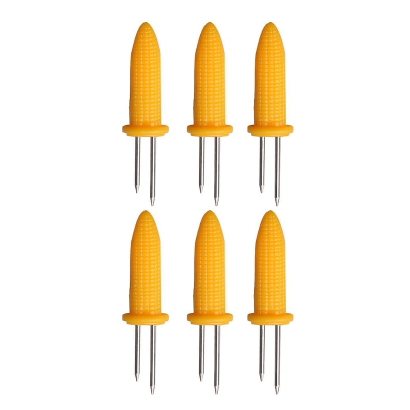 6 Pcs Corn Cob Holders Stainless Steel Corn BBQ Forks Rust-Proof Corn ...