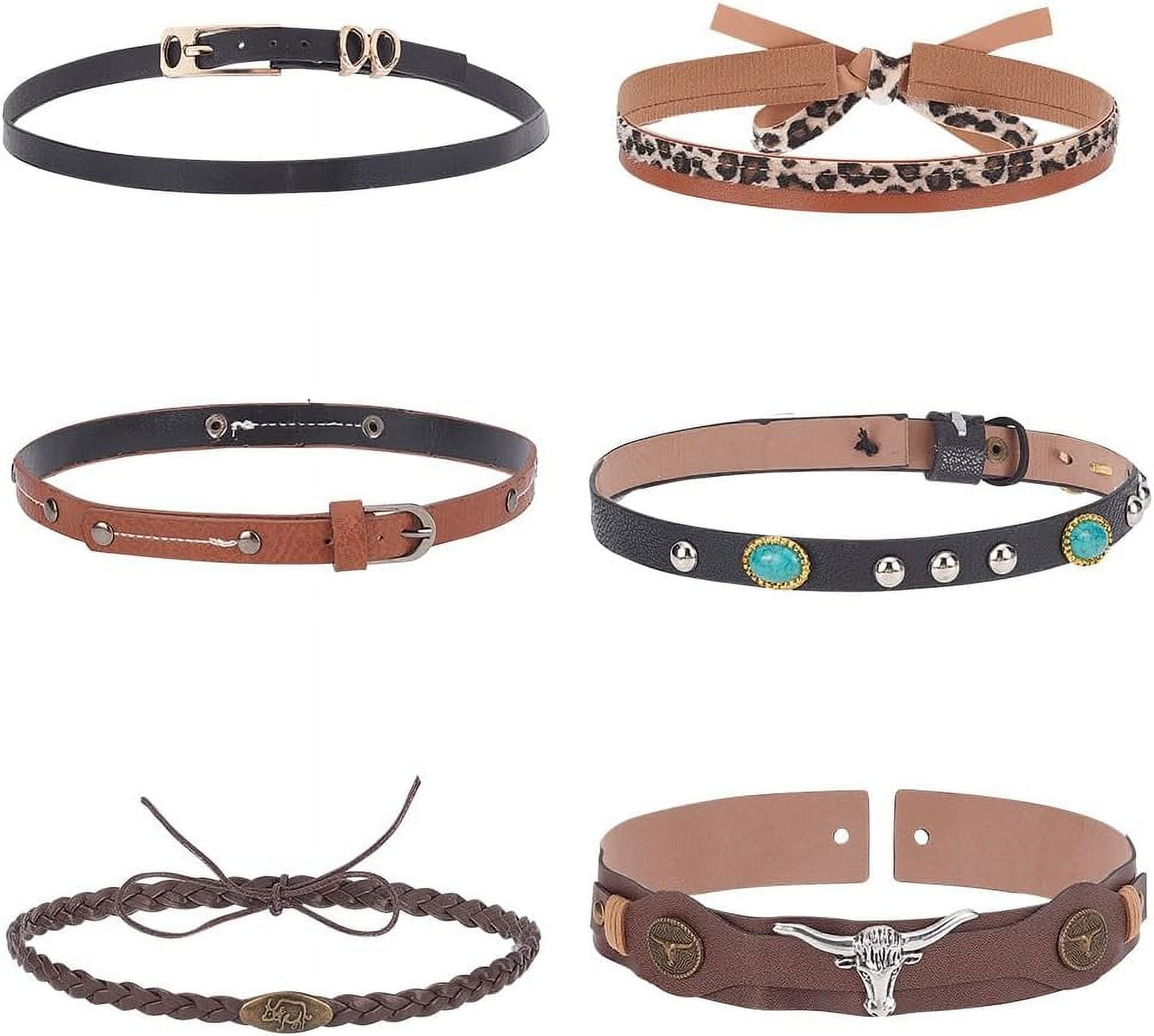 6 Pcs Cowboy Hat Bands Multiple Style Hat Belts Decorations Adjustable ...