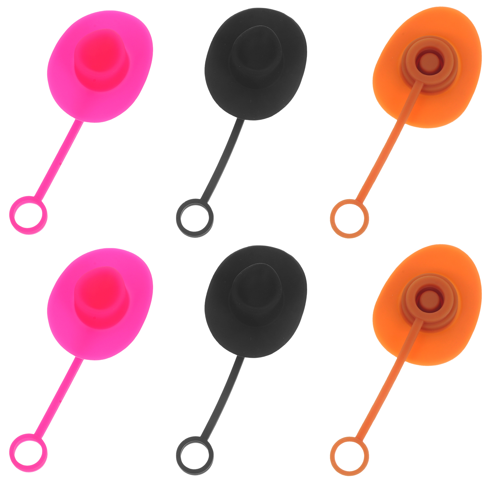 6 Pcs Cowboy Hat Straw Shot Drinking Cover Tips for Straws Topper ...