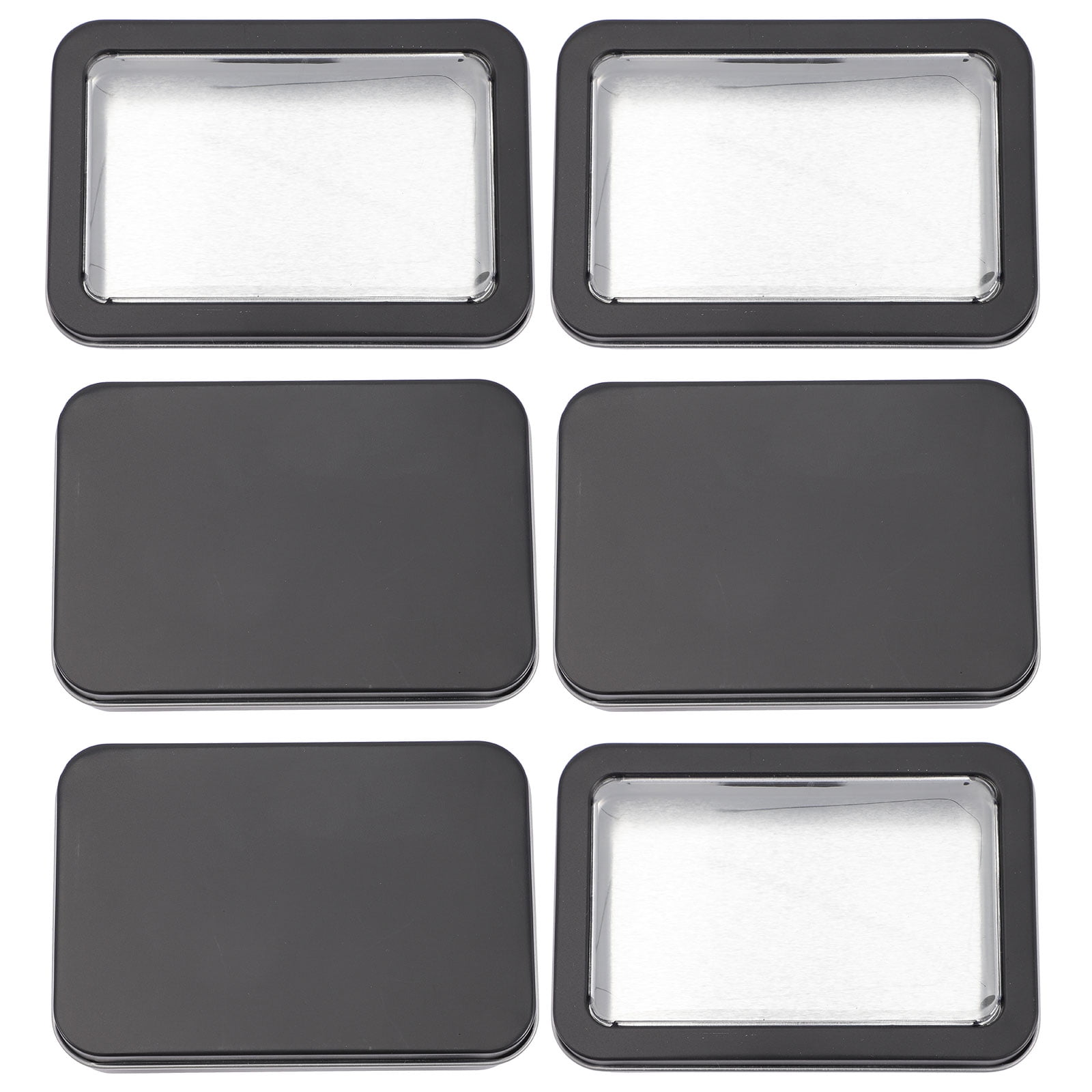 6 Pcs Craft Boxes with Compartments Card Cards Playing Black - Walmart.com