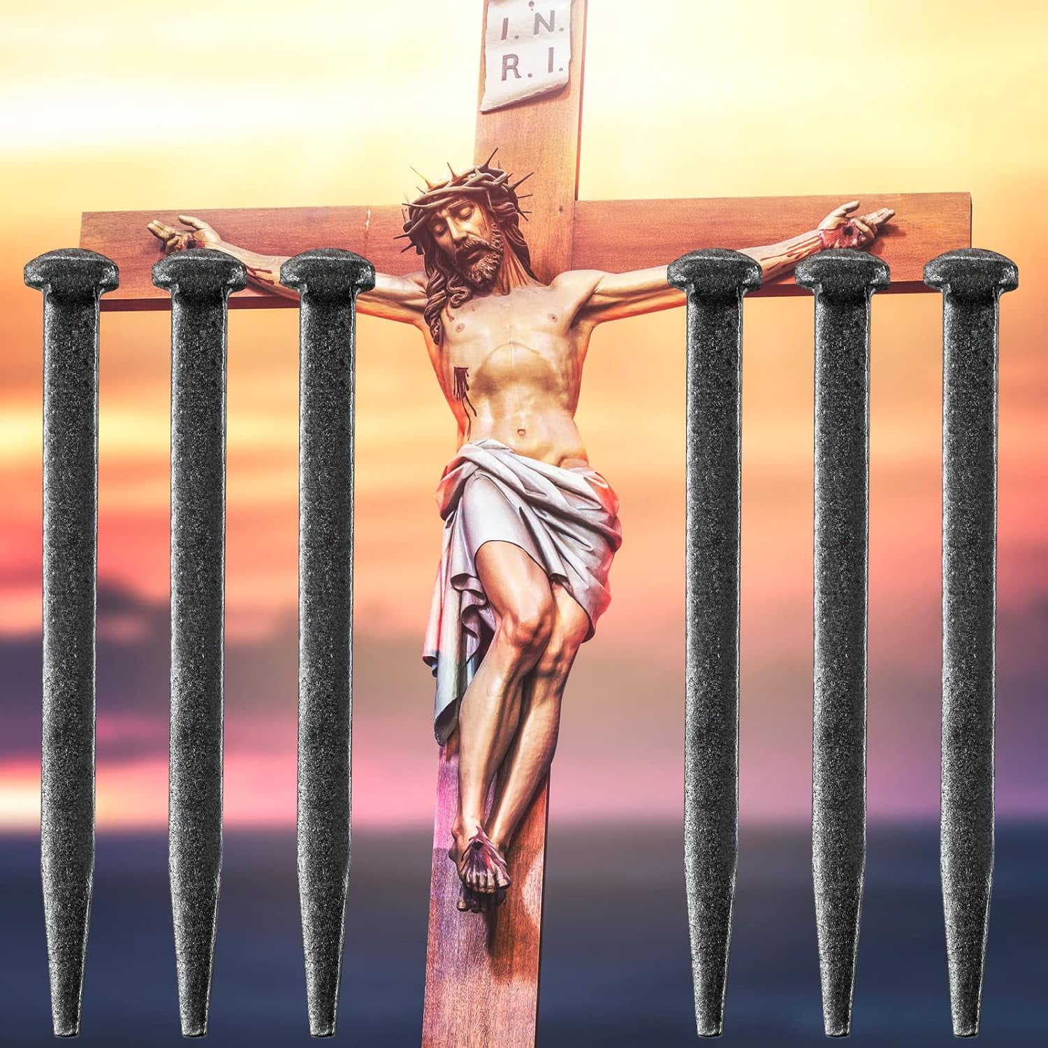 6 Pcs Crucifix Iron Nails Passion of Jesus Christ Crucifixion Nails ...