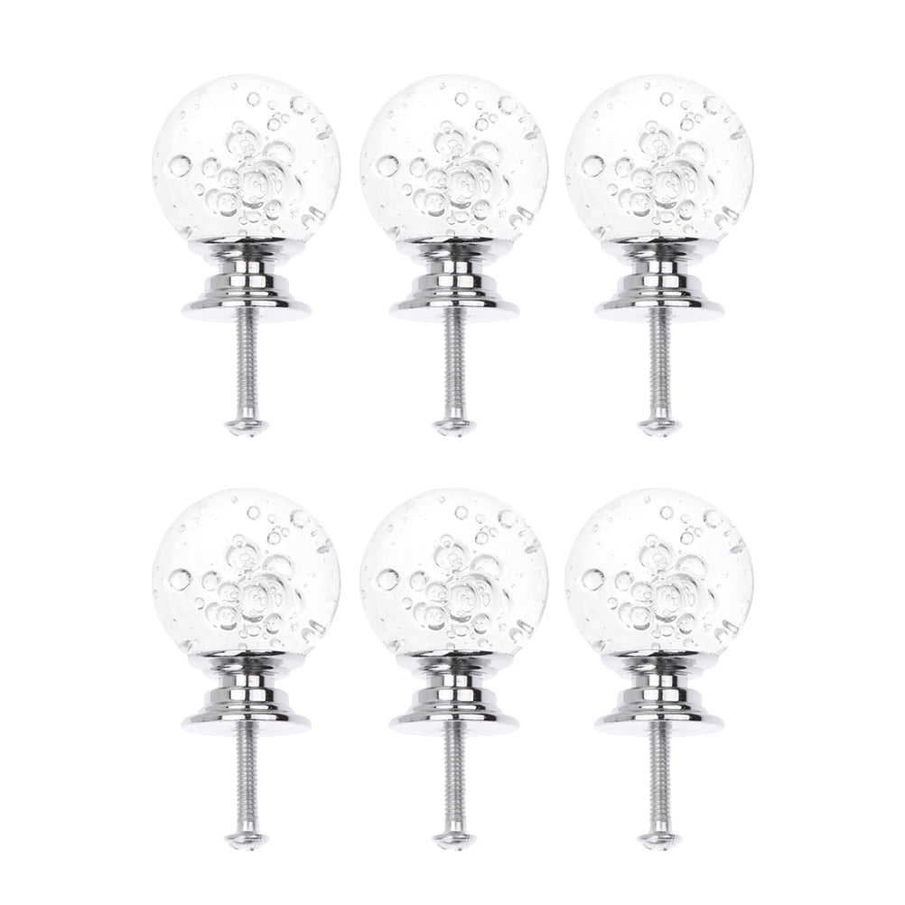 6 Pcs Crystal Bubble Ball Glass Knobs Door Pulls for Kitchen Cabinets Drawer Furniture - Walmart.com