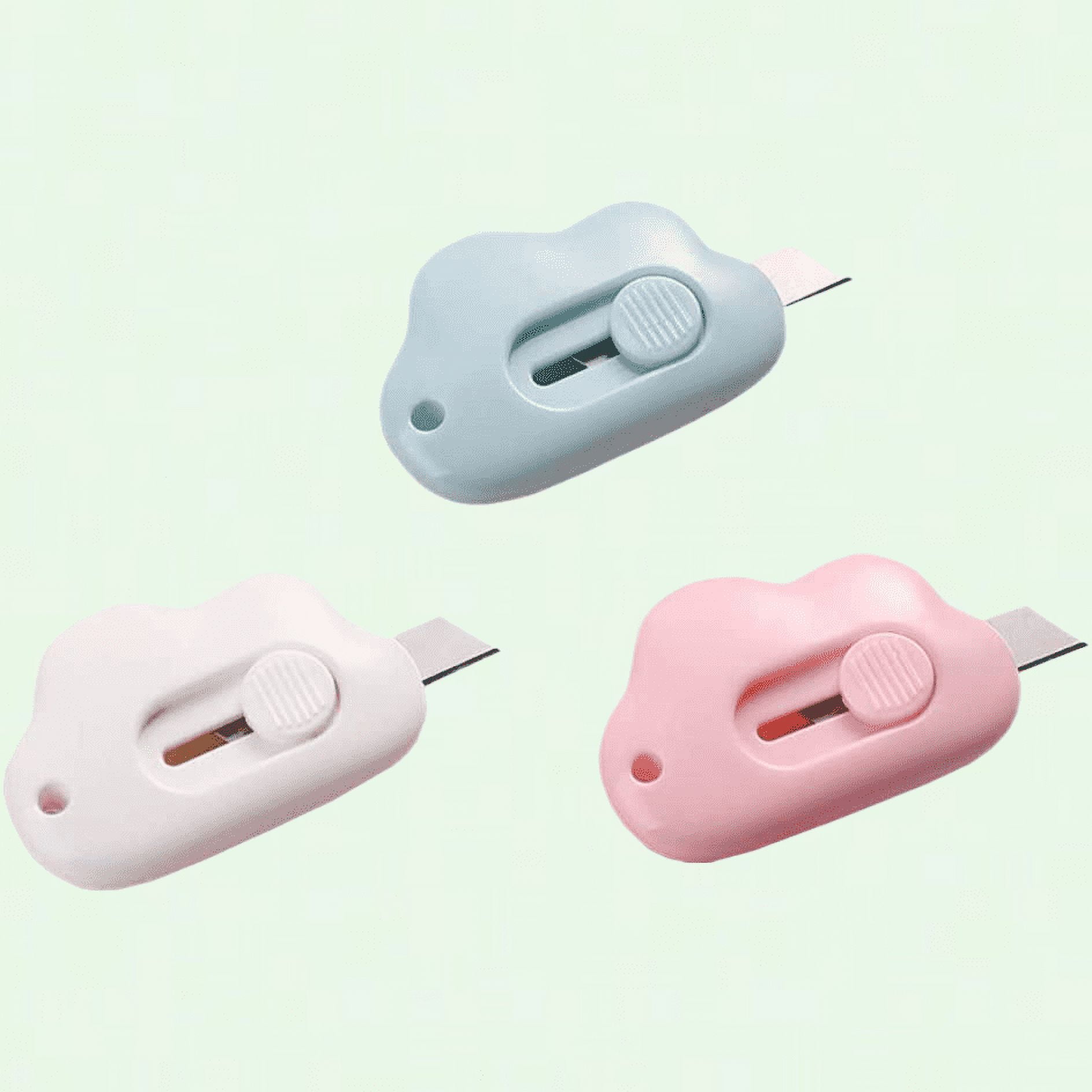 6 Pcs Cute Mini Cloud Utility Knives Box Cutter, Retractable Letter ...