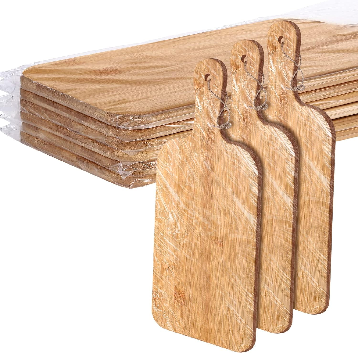 6 Pcs Cutting Board Set with Handles Laser Engraving Wooden Charcuterie ...