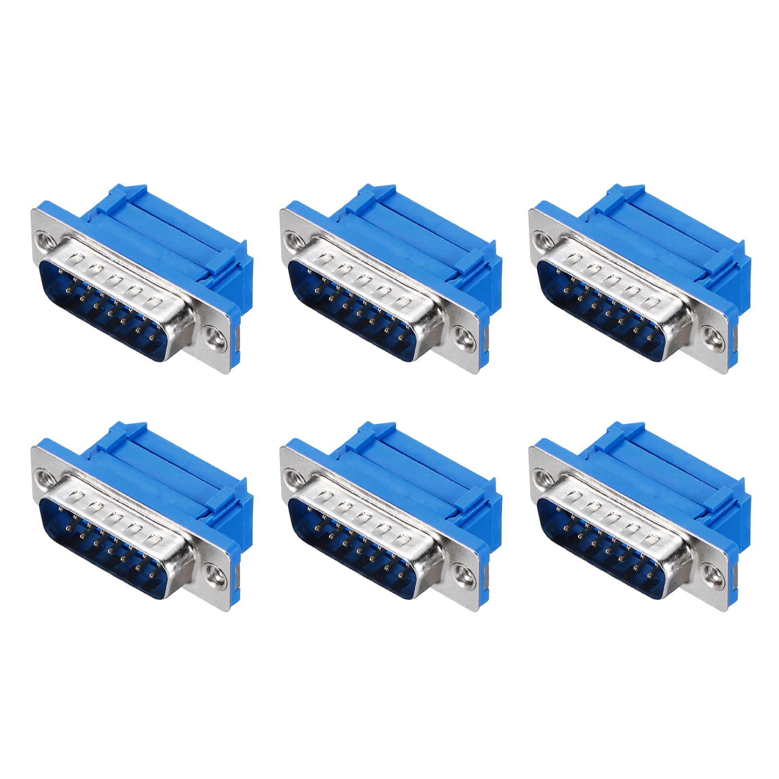 6 Pcs D-sub Connector DB15 15-pin 2-Row Male Female Serial Port Terminal Breakout - Walmart.com
