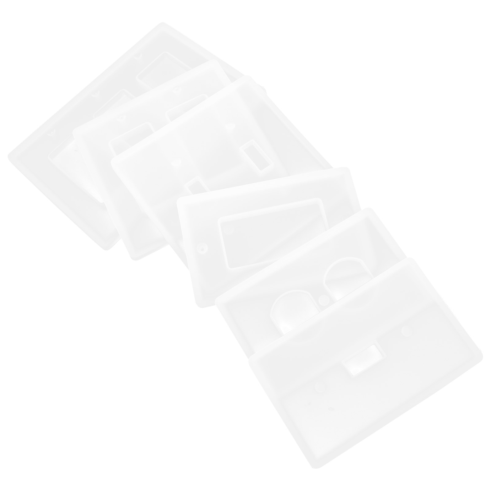 6 Pcs DIY Crystal Epoxy Mold Silicone Resin Molds Power Socket Cover ...