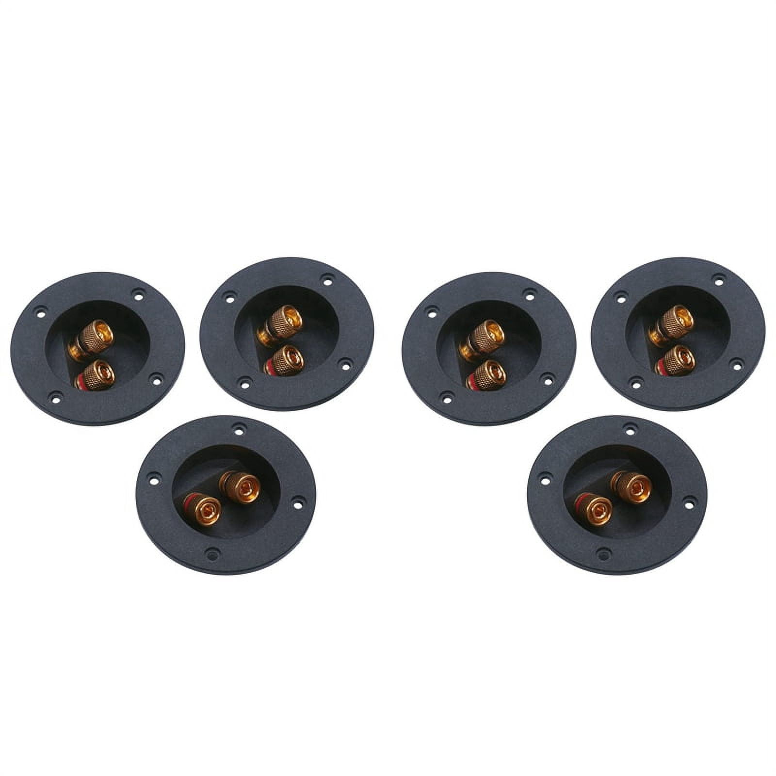 6 Pcs DIY Home Car Stereo 2-Way Speaker Box Terminal Binding Post Round ...