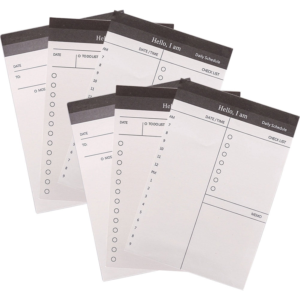 6 Pcs Daily Planner Appointment Book Calendar Schedule Work Notebook ...