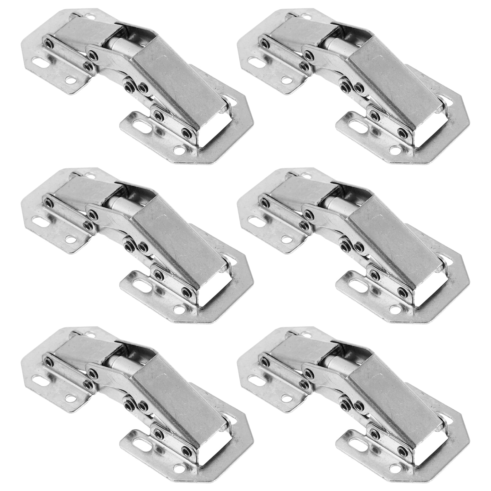 6 Pcs Damping Buffer Hinge Kitchen Cabinet Door Hinges Spring Metal ...