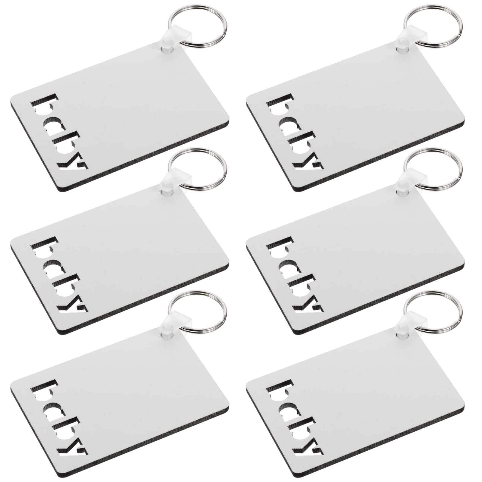 6 Pcs Day Temp Dye Sublimation Keychain Heat Transfer Key Chain Baby 7 ...