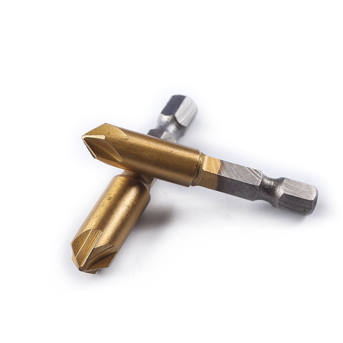 6 Pcs Deburr Tool De Burr Tools Chamfer Tool Countersink Drill Bit Counterbore Titanium Plating ...