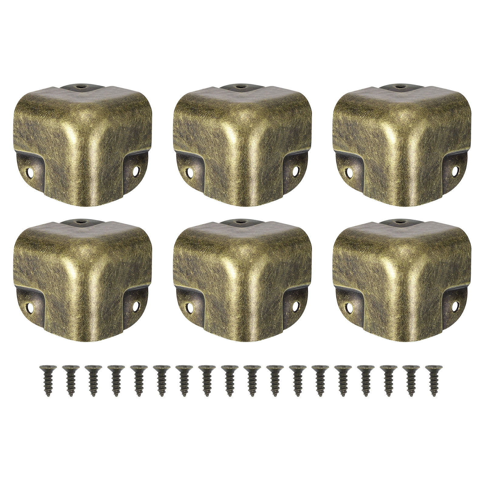 6 Pcs Decorative Box Corner Covers, 37mm Metal Edge Guard, Bronze ...