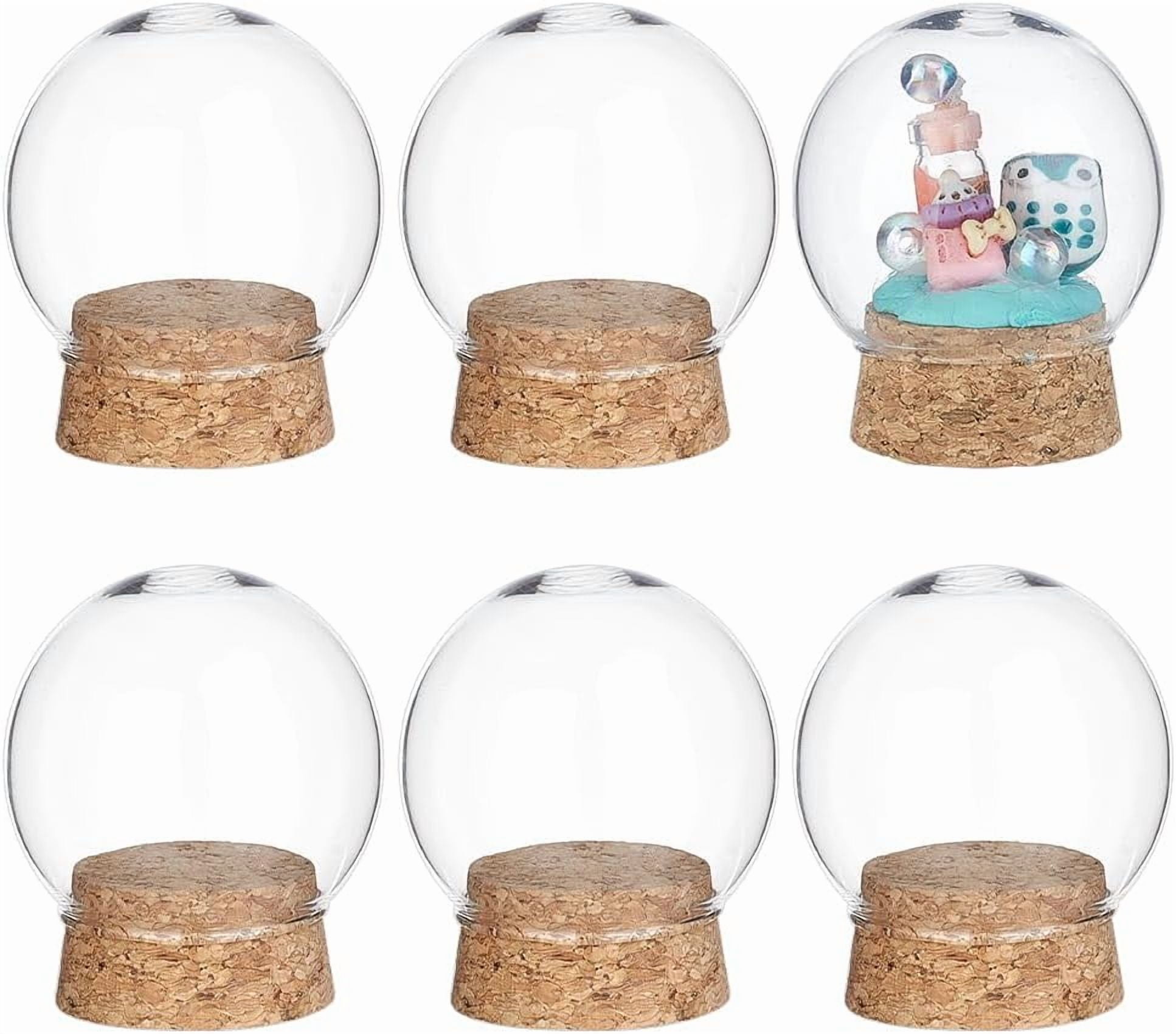 6 Pcs Decorative Glass Dome Cover 2×2.4 Inch Mini Display Dome Cloche ...