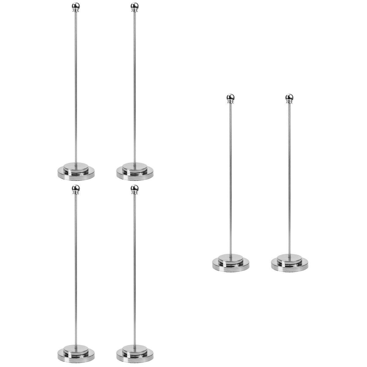 MERRYHAPY Table Flag Pole Silver Sturdy Holder for Bathroom Desktop ...