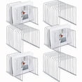 6 Pcs Desktop Organizer Wire Desk File Organizer Vertical Metal Stand ...