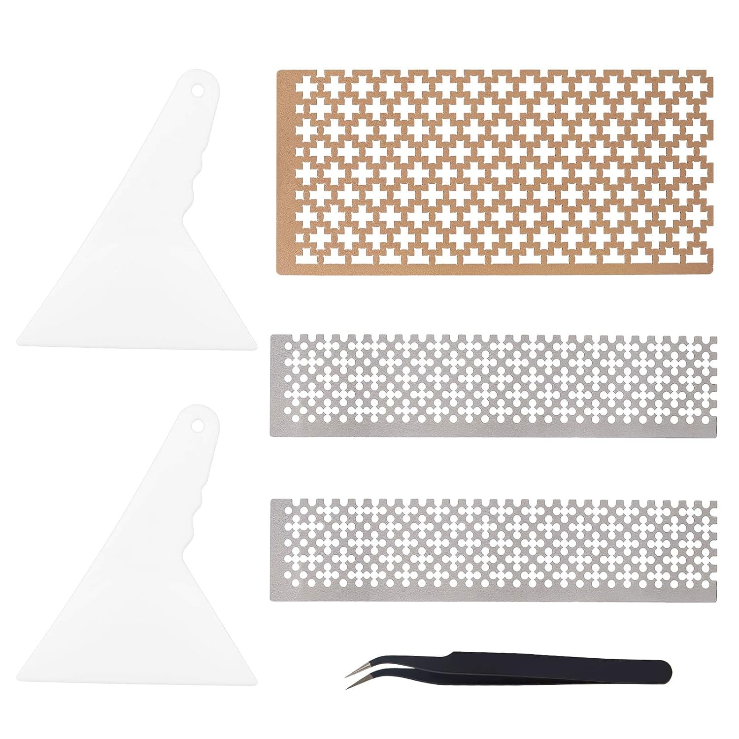 6 Pcs Diamond Painting Ruler 3 Pcs Stainless Steel Ruler with Blank ...