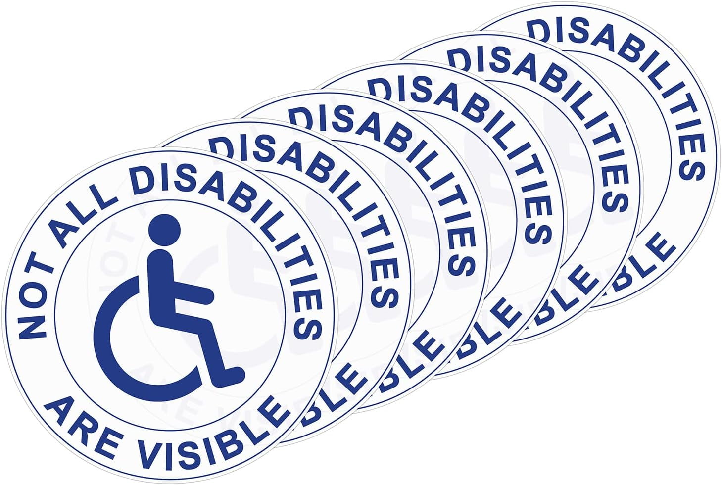 6 Pcs Not All Disabilities Are VISIBLE Car Sticker, Disabled Car ...