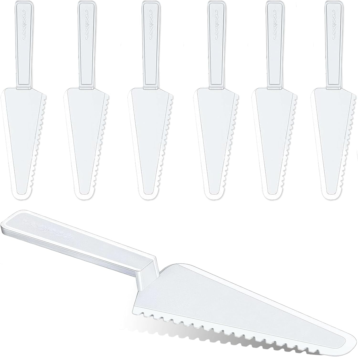 6 Pcs Disposable Plastic Cake Cutter Cake Pie Server Cutter Slicer ...