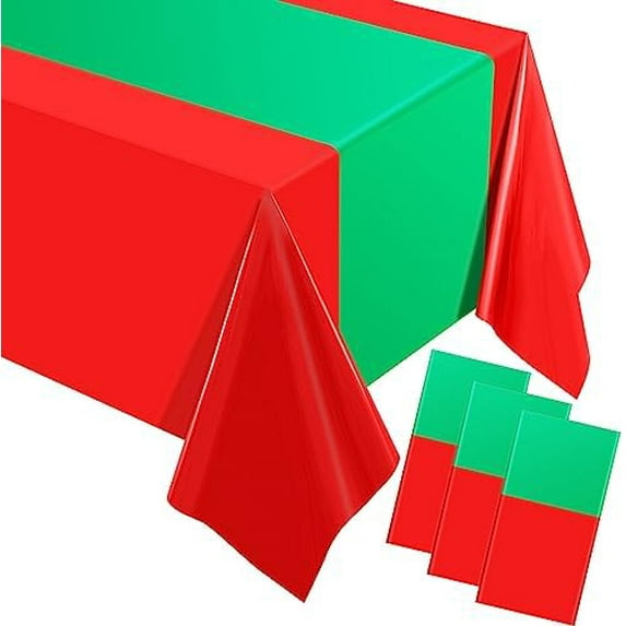 6 Pcs Disposable Plastic Tablecloths 54" x 108" for Rectangle Tables ...