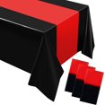 6 Pcs Disposable Plastic Tablecloths 54" x 108" for Rectangle Tables ...