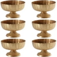 6 Pcs Distressed Gold Metal Compote Bowl Compote Vase Centerpieces for ...