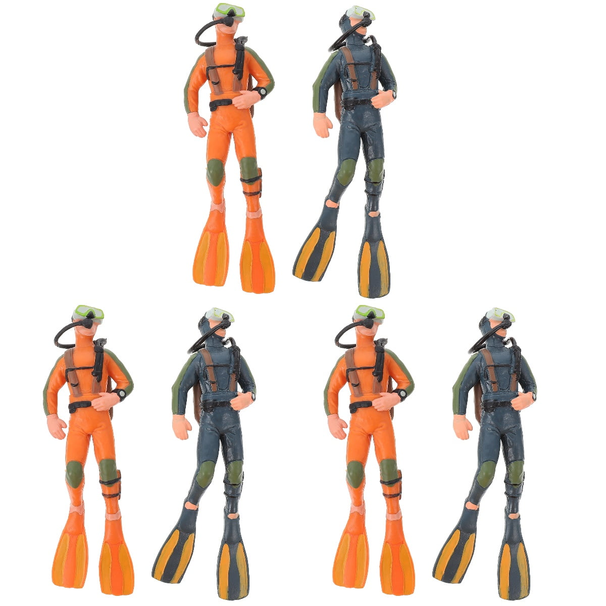 6 Pcs Diver Model Simulated Figurine Fish Tank Accessories Desktop ...