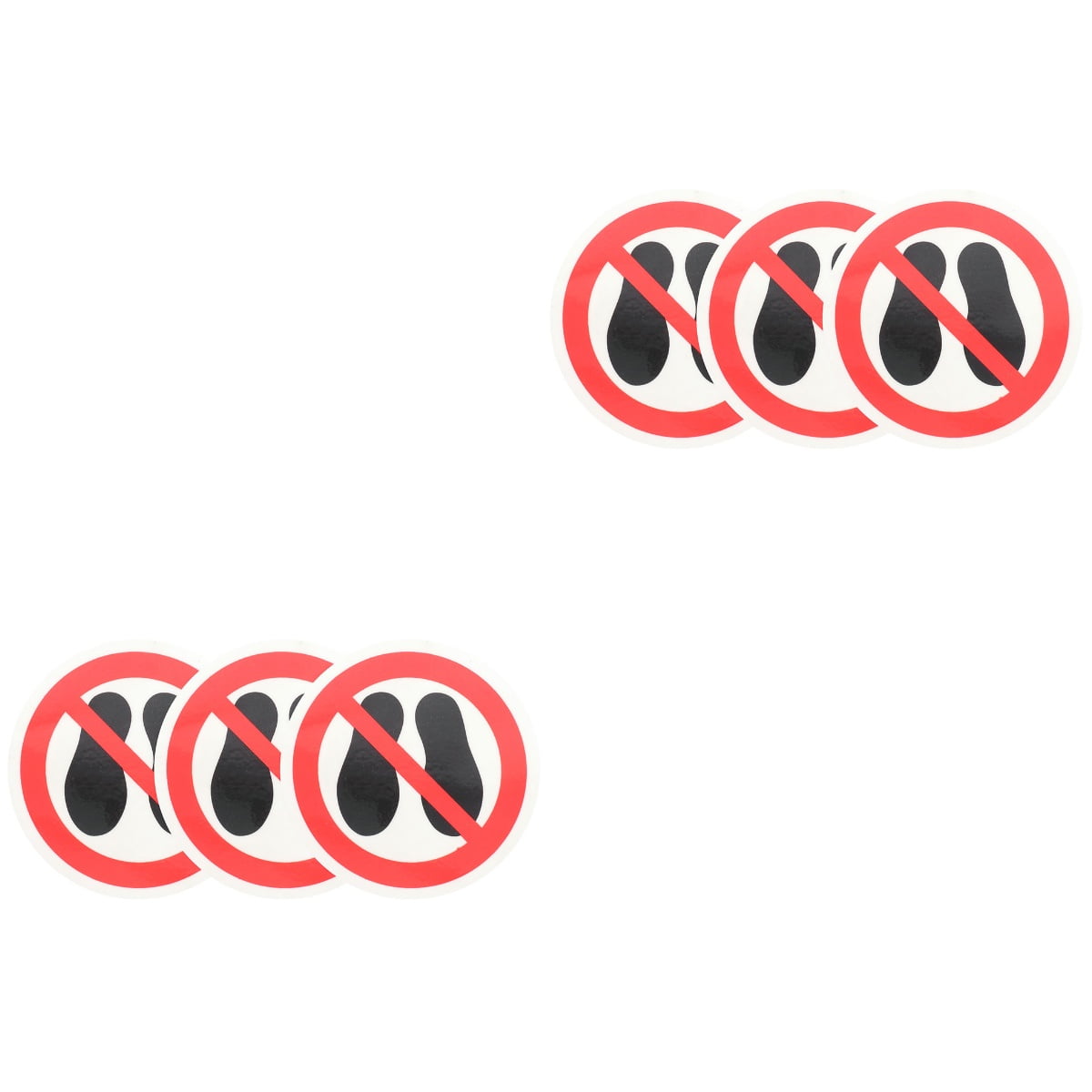 6 Pcs Do Not Step On Warning Stickers Floor Safety Labels No Stepping ...