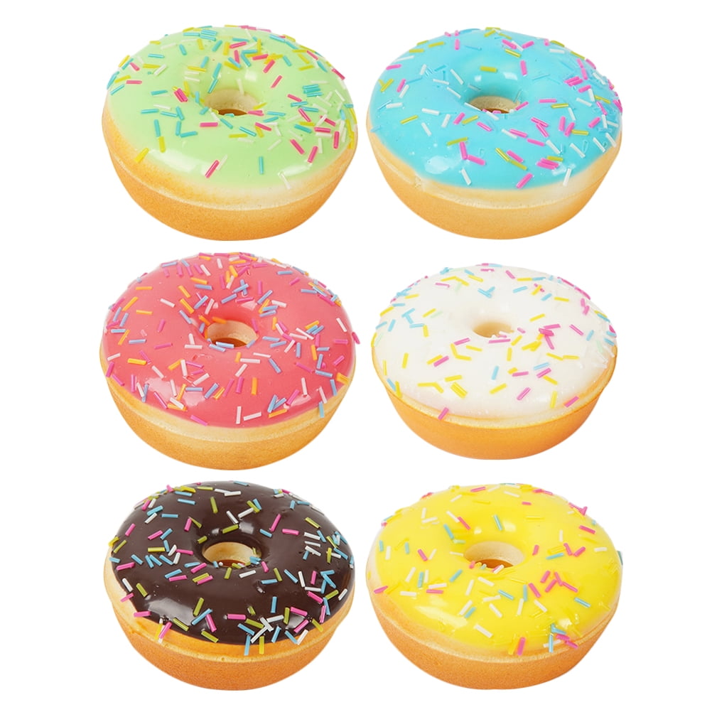 6 Pcs Donut Model Food Bread Fake Donuts Artificial Cake Prop ...
