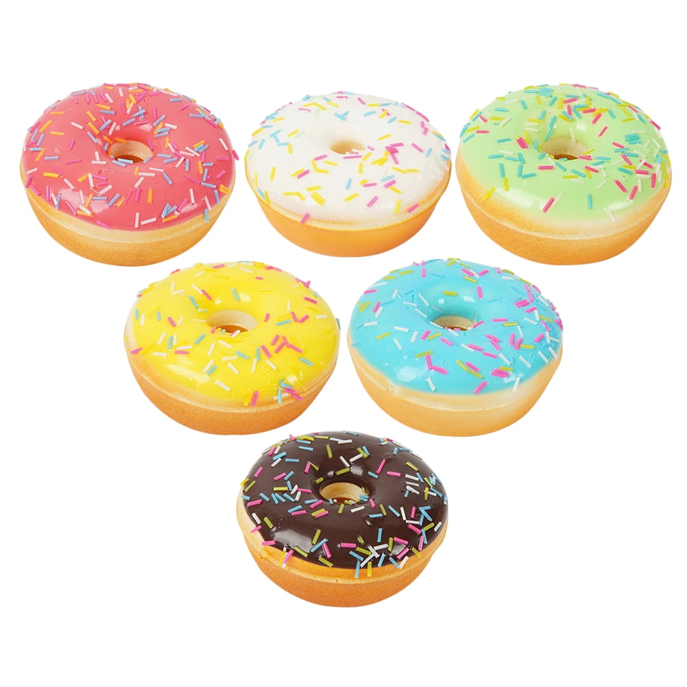 6 Pcs Donut Squeeze Toy with Card Artificial Doughnuts for Display ...