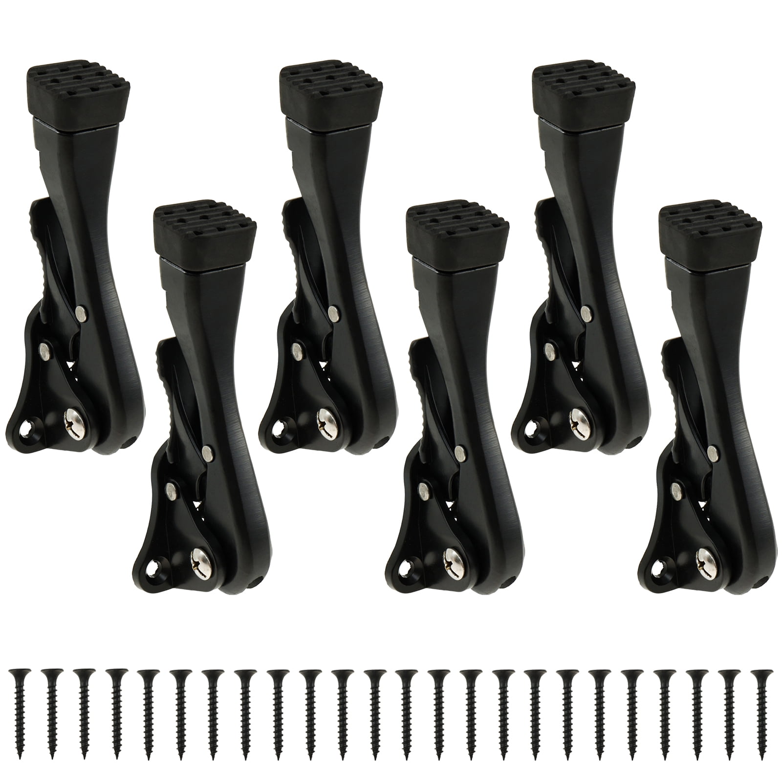 6 Pcs Door Stoppers Aluminum Alloy Kickdown Door Stop Adjustable Door ...