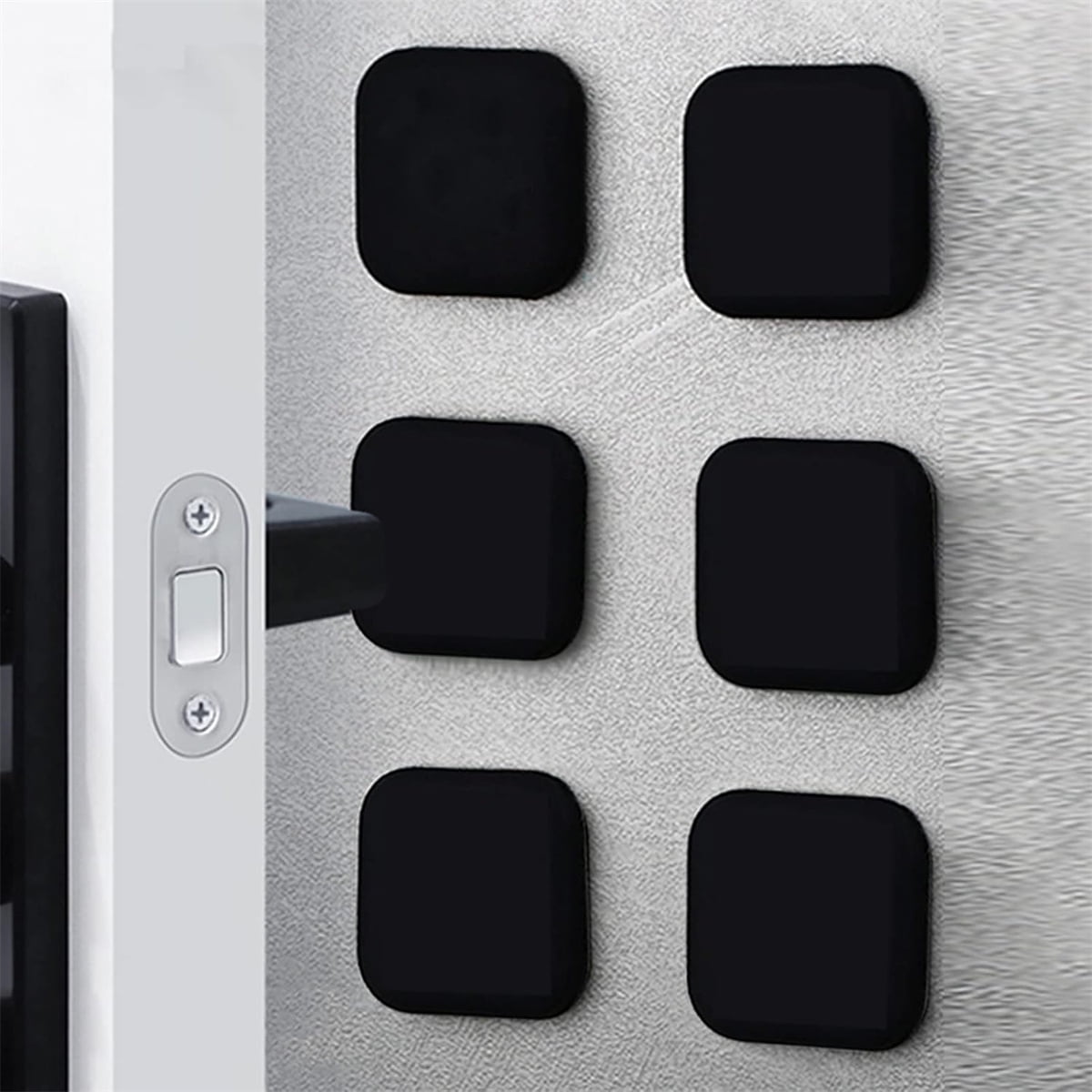 6 Pcs Door Stoppers Wall Protector Square Silicone - Reusable Wall ...