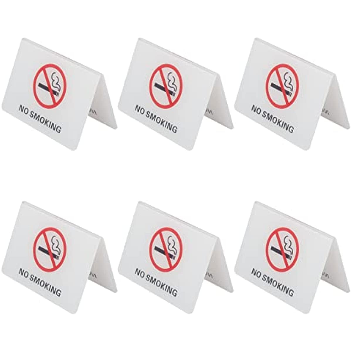 6 Pcs Double-Sided Acrylic No Smoking Table Tent Signs Non-Smoking Desk ...