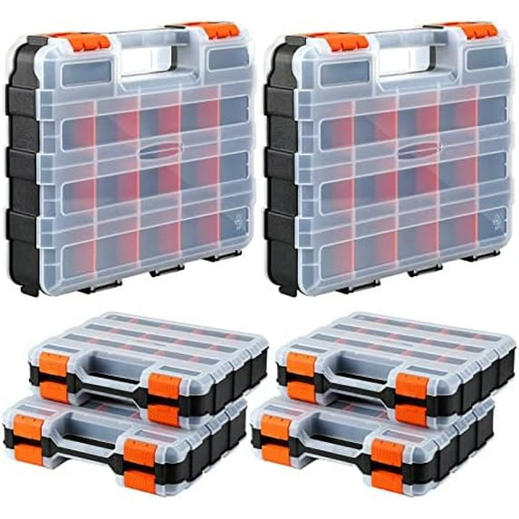 6 Pcs Double Sided Tool Hardware Storage Organizer Small Parts Case ...