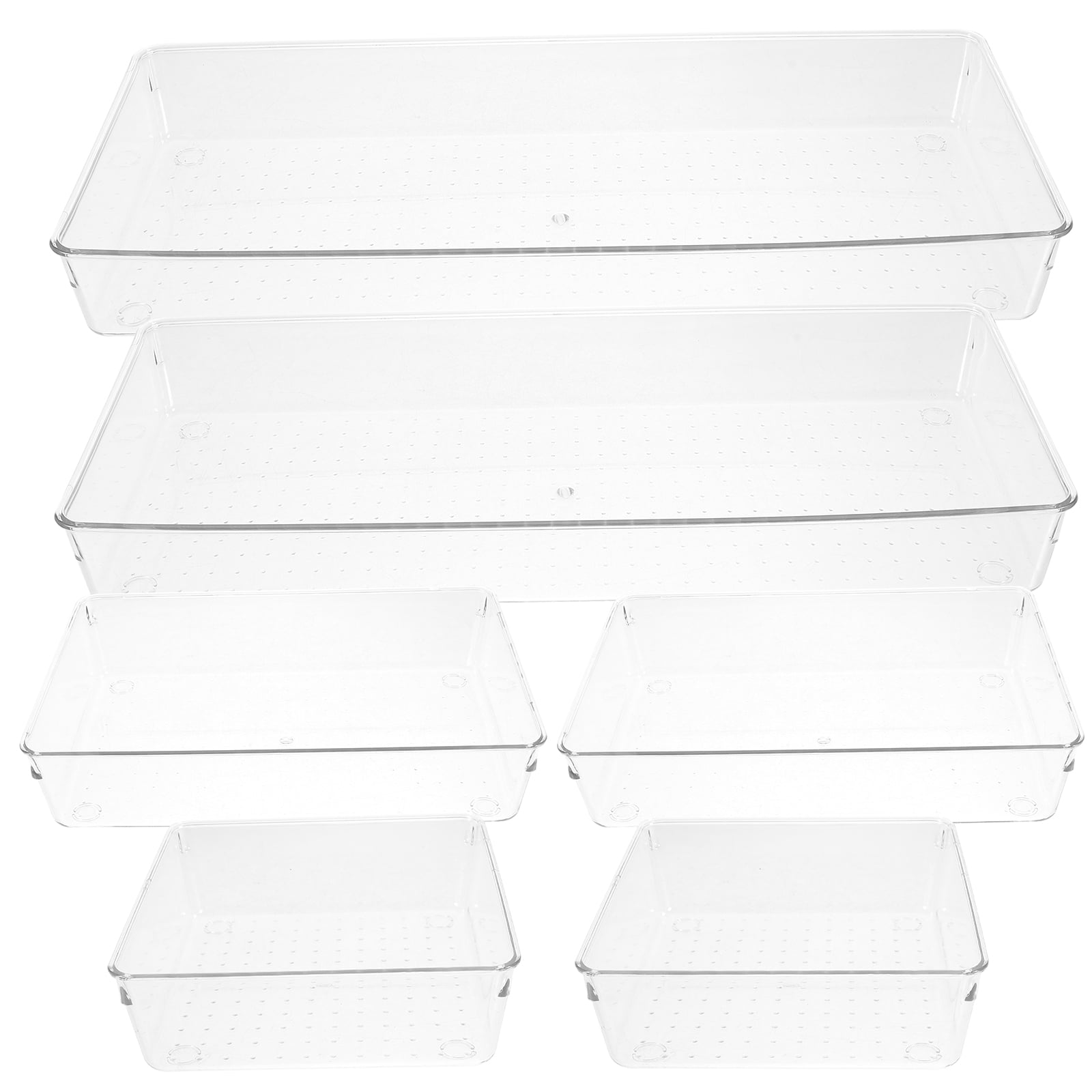 6 Pcs Drawer Storage Box Vanity Organizers and Makeup Jewellery ...