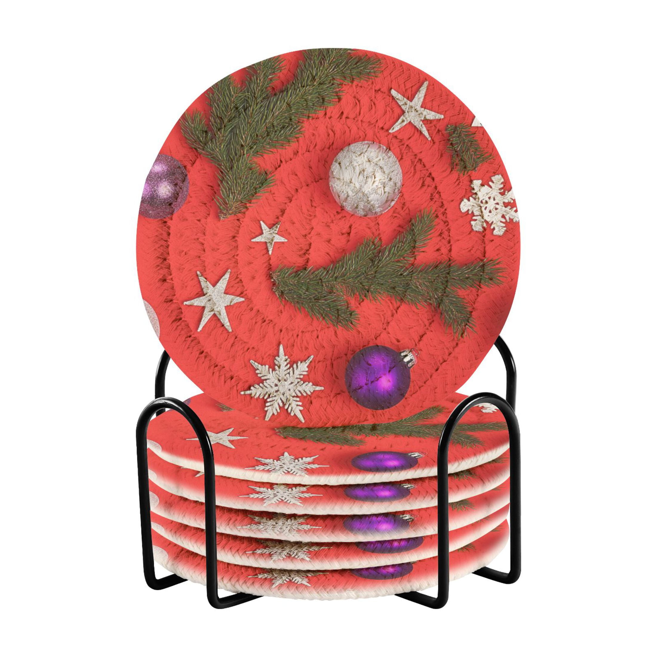 6 Pcs Drink Coasters with Holder Absorbent Coasters Minimalist Home ...