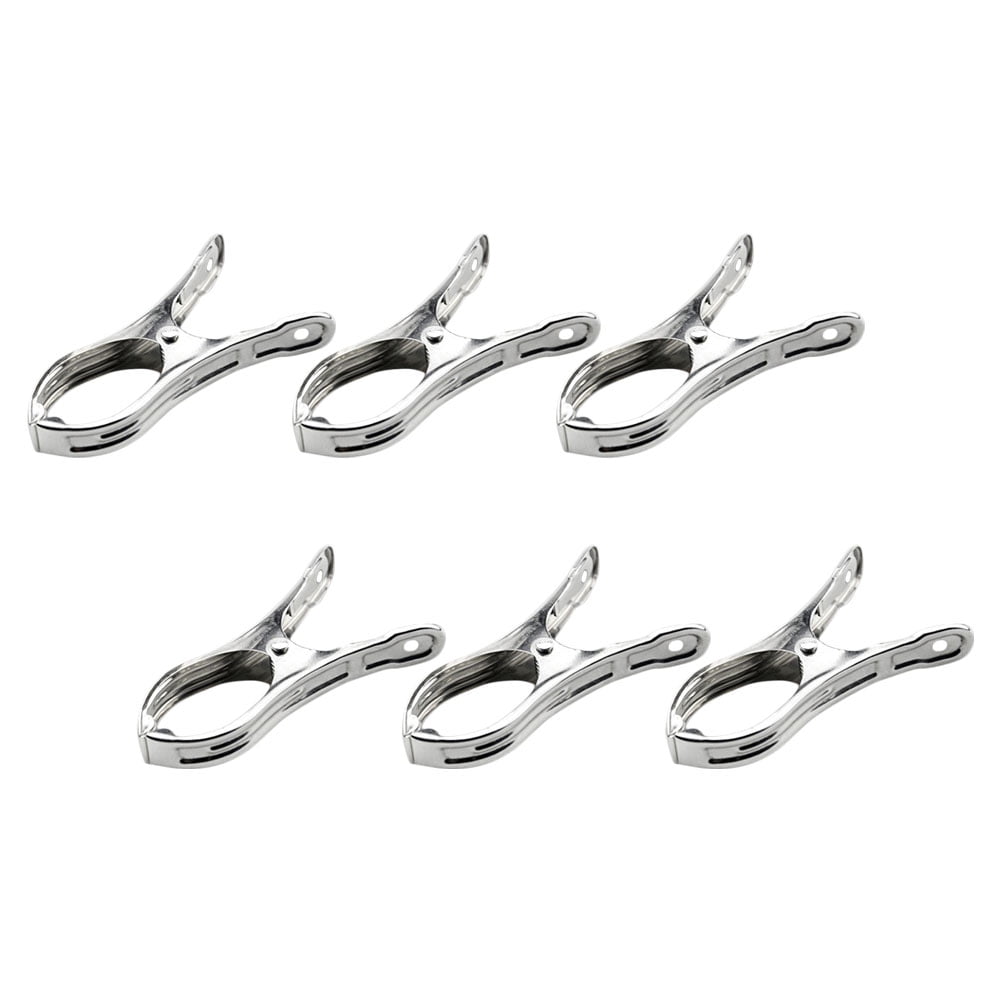 6 Pcs Drying Quilt Clothes Fixing Clamps Outdoor Clothesline Stainless ...