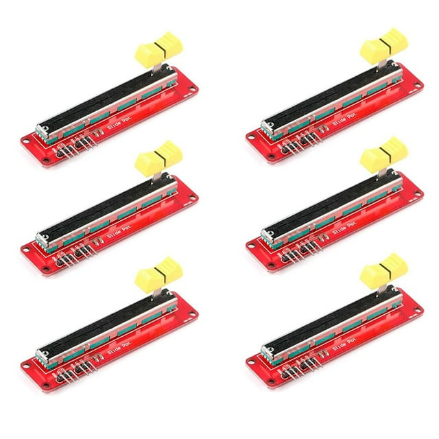 6 Pcs Dual Channel 10K Slide Potentiometer Module Electronic Adjustable ...