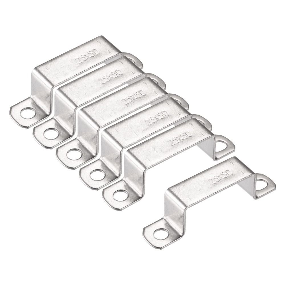 6 Pcs Durable U Shaped 23 x 51.5mm 304 Stainless Steel Pipe Clamps U ...