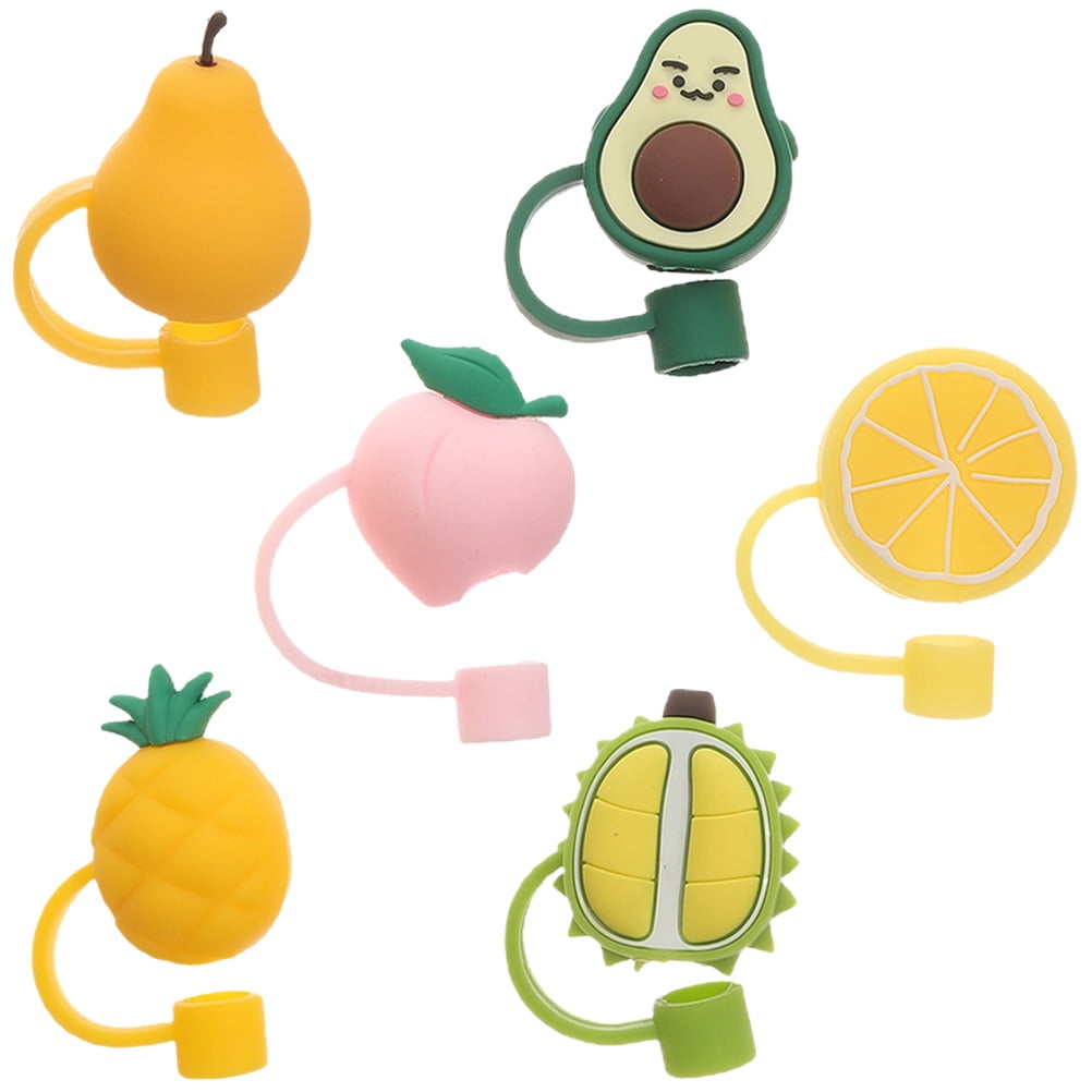 6 Pcs Dust-proof Straw Cap Silicone Straws Tip Covers Top Party ...