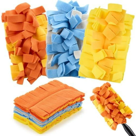 6 Pcs Duster Refill Reusable Fleece Duster Refills Feather Flat Dusters ...