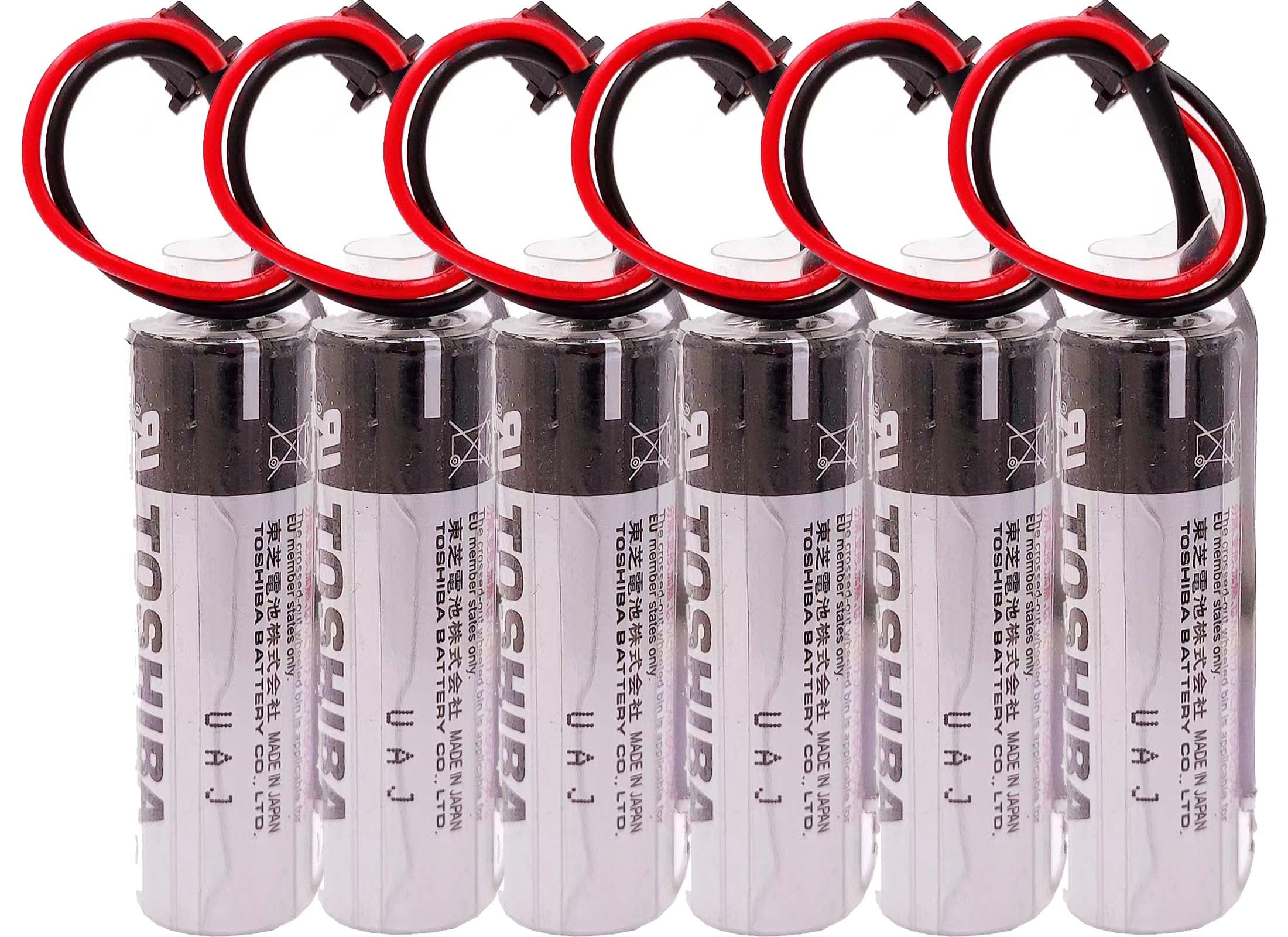 6 Pcs ER6V/3.6V ER6VC119A/119B PLC Battery for PLC M70 3.6V 2400mAh ...