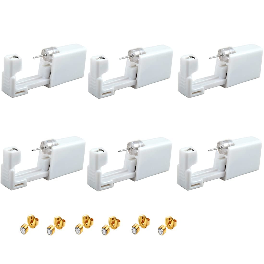6 Pcs Ear Piercing Gun,Safety Portable Household Ear Piercing Kit ...