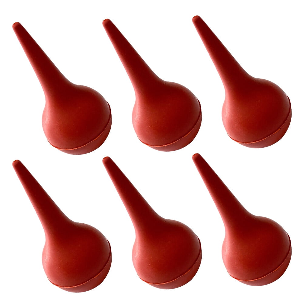 6 Pcs Ear Wash Ball Clean Bulb Syringe Hand Booger Sucker for Baby Red ...