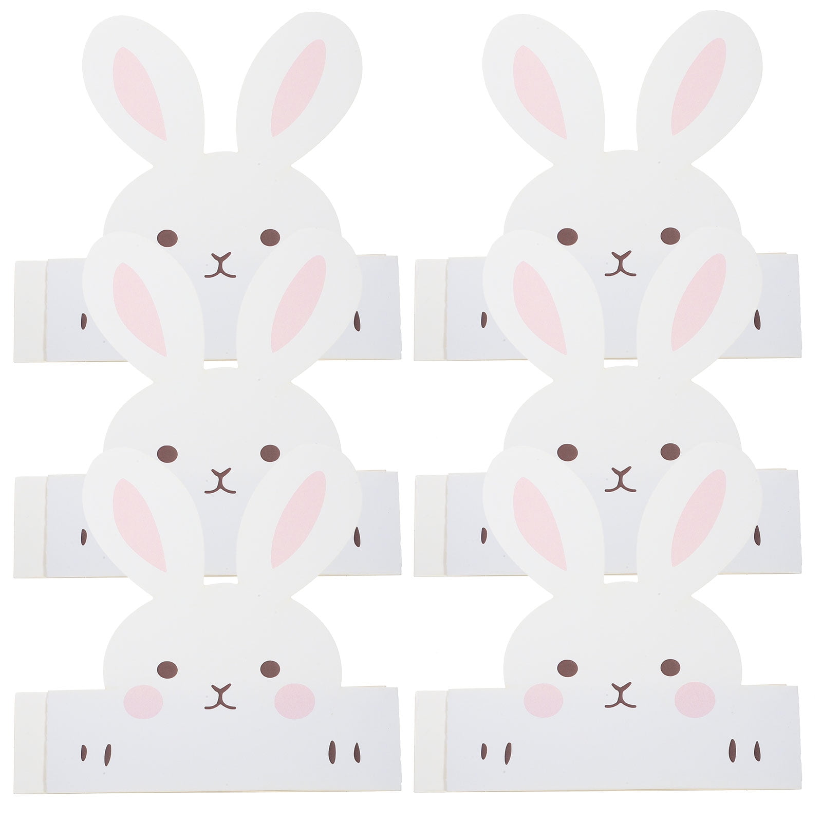 6 Pcs Easter Bunny Ears Hat Kidcore Clothes Costumes Cosplay Prop ...