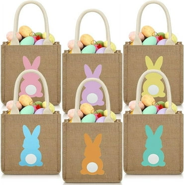 LKWLPD Easter Bunny Bags Bunny Ears Candy Bags Easter Drawstring Gift ...
