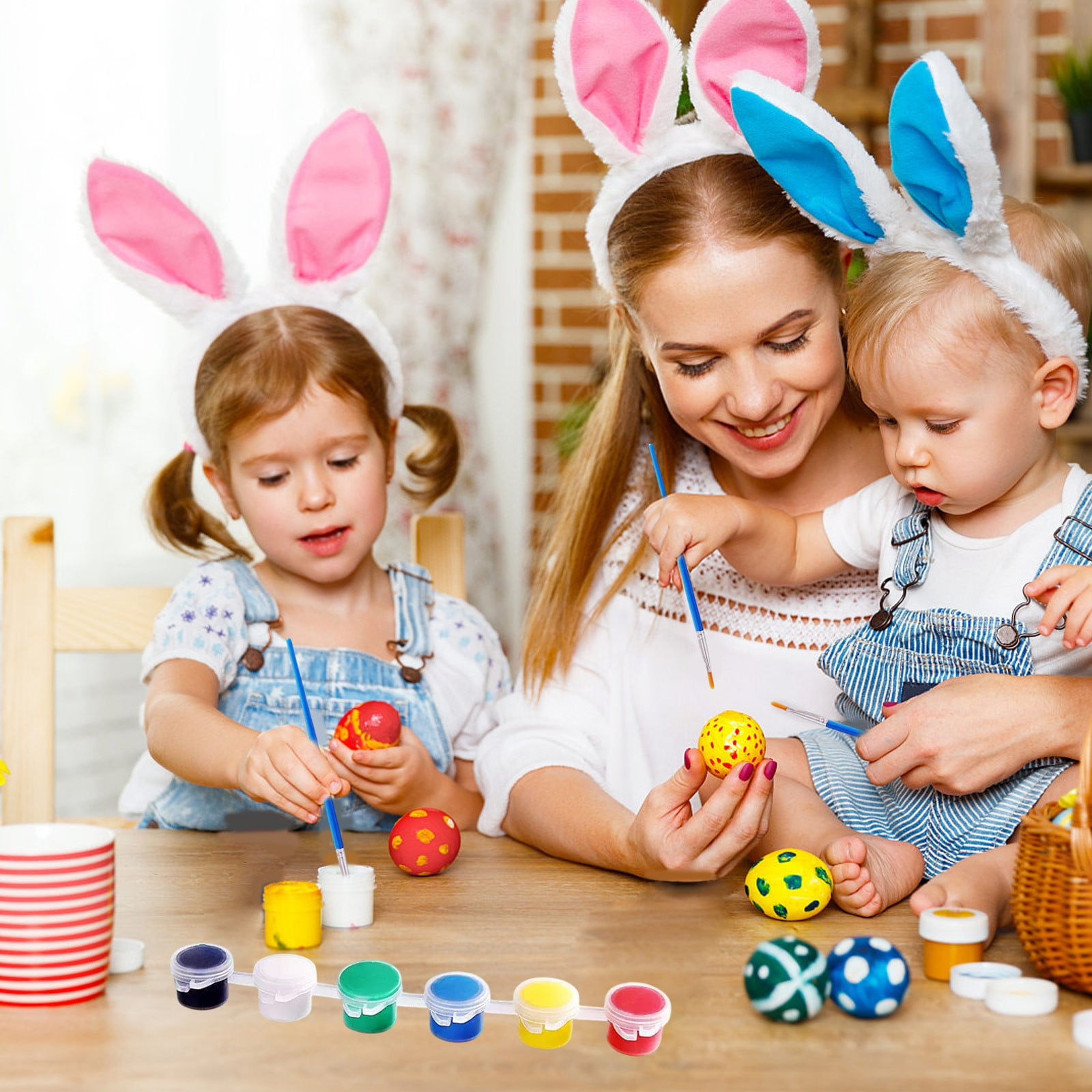 6 Pcs Easter Egg Decorating DIY Kit with Dye Tablets and Easter ...
