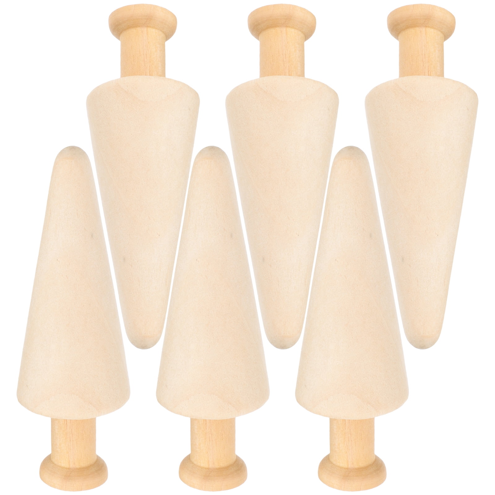 6 Pcs Easter Wooden Christmas Tree Decorations Mini Wood Crafts Easter ...